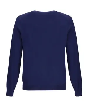 Brunello Cucinelli Ribbed Crew Neck Long Sleeve Sweater - Blue