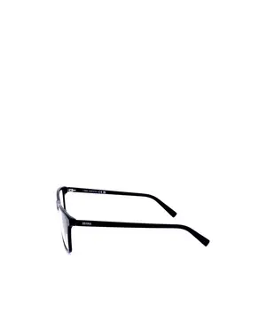 Zegna Rectangular Full Rim Eyeglasses - Black