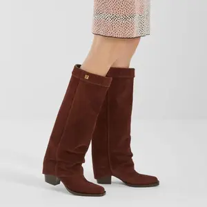Fendi Minerva Square-toe Boots - Wine Red