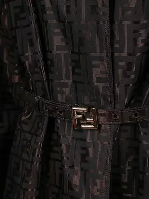 Fendi Ff Jacquard Belted Coat