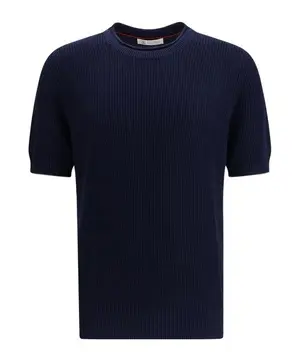 Brunello Cucinelli Ribbed Short-sleeve T-shirt