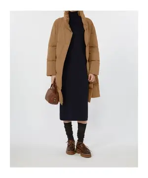 Max Mara Long Sleeve Cotton Coat With Hood
