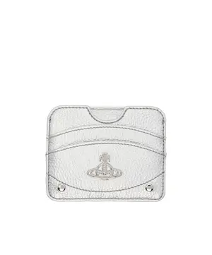 VIVIENNE WESTWOOD Half Moon Card Holder - Silver