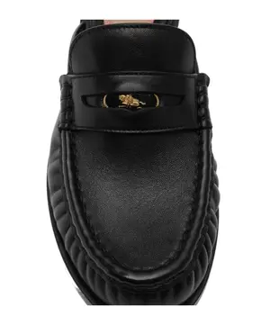 Burberry Cadet Gathered Leather Mules