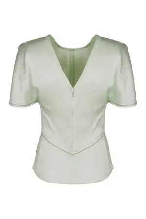Victoria Beckham Draped Short-sleeve Top