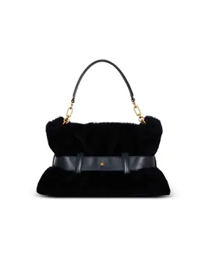 Balmain Medium Shearling Anthem Bag