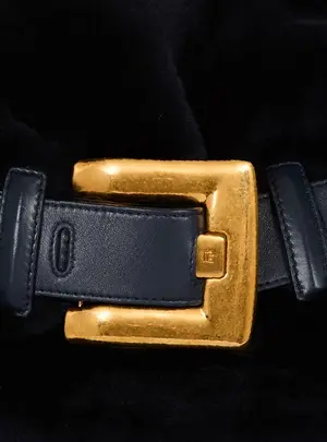 Balmain Medium Shearling Anthem Bag