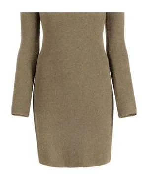 Nanushka Leah Square-neck Knitted Dress - Brown