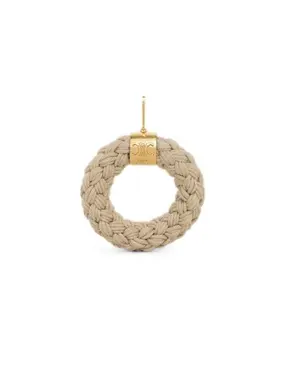 Celine Separables Rope Pendant In Cotton And Brass With Gold Finish