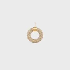Celine Separables Rope Pendant In Cotton And Brass With Gold Finish