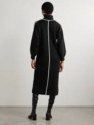 Staud Apres Knitted Turtleneck Dress