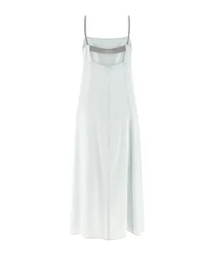 Peserico Punto Luce Satin Long Dress - Light Blue