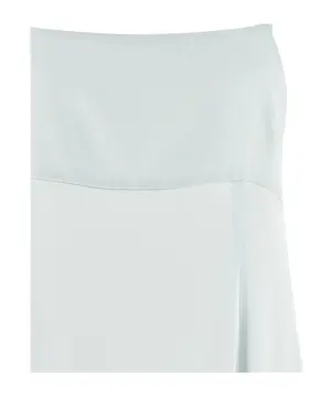 Peserico Punto Luce Satin Long Dress - Light Blue