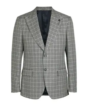 LARDINI Houndstooth Blazer - Gray