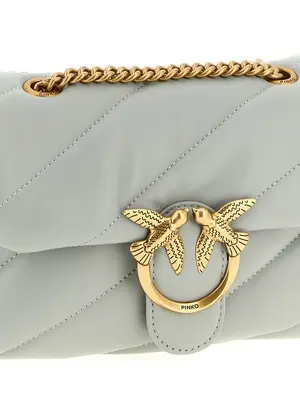 Pinko Love Puff Quilted Mini Shoulder Bag - Gray