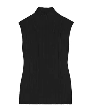 Proenza Schouler Federica Ribbed Knit High Neck Top