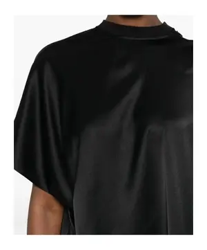 Coperni Asymmetrical Crew Neck Dress - Black