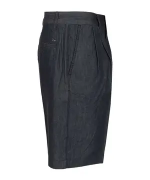 Emporio Armani Pleated Denim Shorts