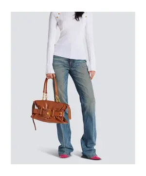Balmain Calfskin Leather Anthem Bag