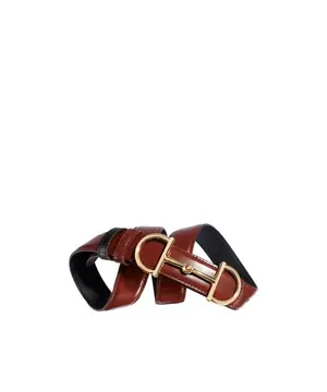 Gucci Reversible Horsebit Thin Belt - Multicolor