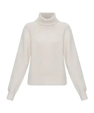 ANINE BING Roll Neck Sweater - Ivory