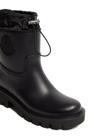 Moncler Kickstream Drawstring Wellington Boots - Black