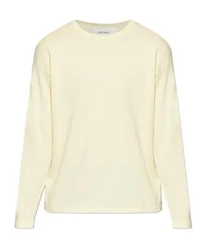 LISA YANG Long Sleeve Crew Neck Sweater - Limone