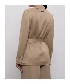 Peserico Belted Lapel Blazer