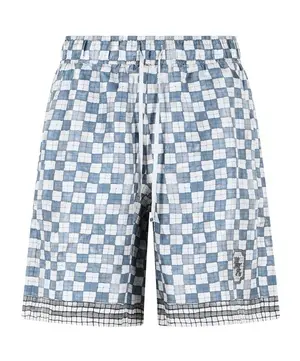 Amiri Checkered Bermuda Shorts - Light Blue