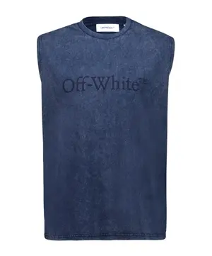 Off-white Sleeveless Shirts For Men