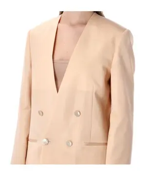 Alberta Ferretti Double-breasted Blazer - Pink