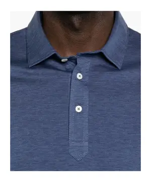 Brunello Cucinelli Contrast Trim Polo Shirt - Blue