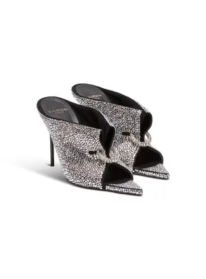 Balmain Embellished Pointed Toe Stiletto Mules