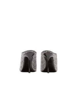 Balmain Embellished Pointed Toe Stiletto Mules
