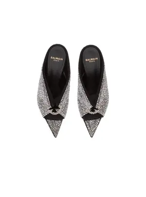 Balmain Embellished Pointed Toe Stiletto Mules