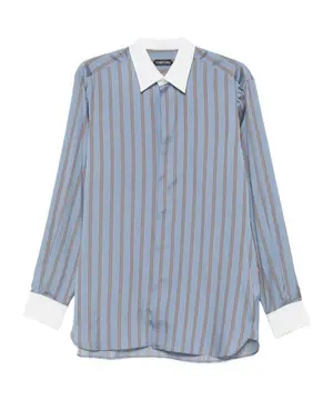 TOM FORD Fluid Fit Striped Shirt - Blue