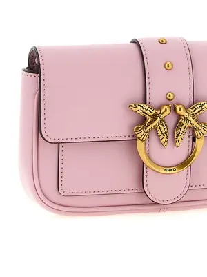 Pinko Love One Pocket Chain Linked Crossbody Bag - Pink