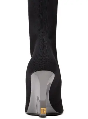 Balmain Wedge Knit Thigh-high Boots