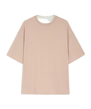 JIL SANDER Jil Sander Double Layer Crewneck T-Shirt Morganite