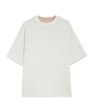 JIL SANDER Double Layer Crewneck T-shirt - Morganite
