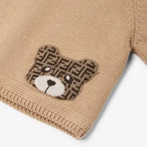 Fendi Teddy Bear Appliqué Cardigan