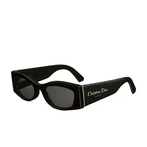 Dior Full-rimmed Sunglasses With Gold-plated Logo - Black