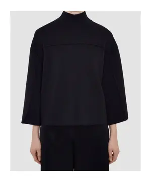 JOSEPH High Neck Boxy Top With Kimono Sleeves
