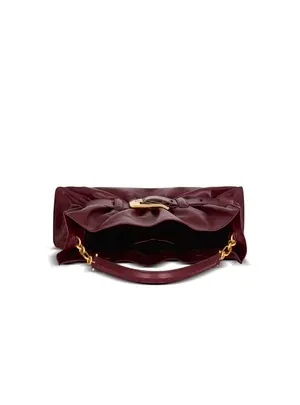 Balmain Medium Anthem Bag In Leather - Red