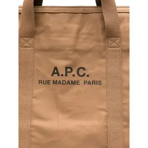 A.p.c. Logo Detail Tote Bag - Brown