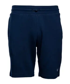 Emporio Armani Elastic Waist Shorts With Embroidered Logo - Blue