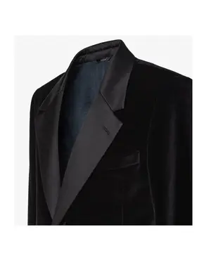 Fendi Single Breasted Velvet Blazer - Black