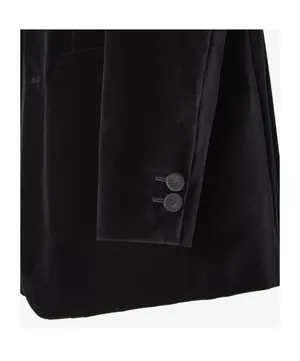 Fendi Single Breasted Velvet Blazer - Black