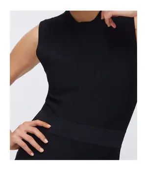 Liu Jo Sleeveless Knit Maxi Dress With Fringed Hem
