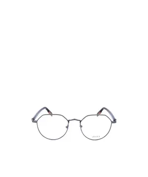 Zegna Geometric Frame Eyeglasses - White